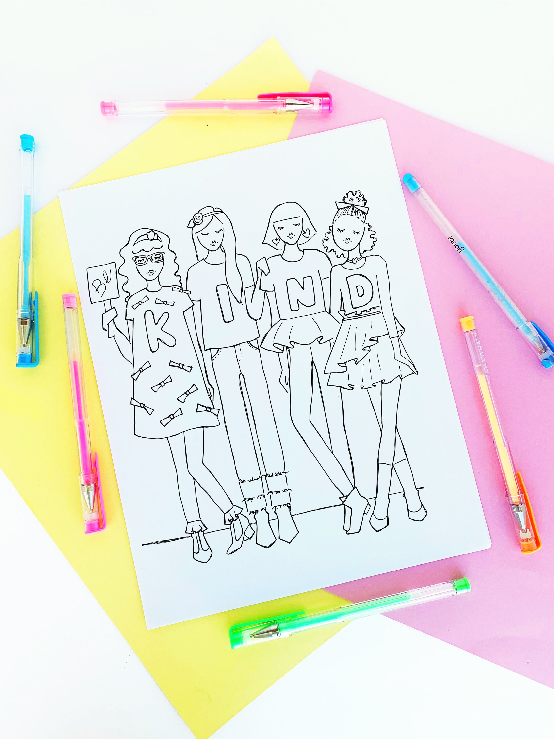 Be Kind Coloring Page, Coloring Printable, Kindness, Be Kind, Random ...