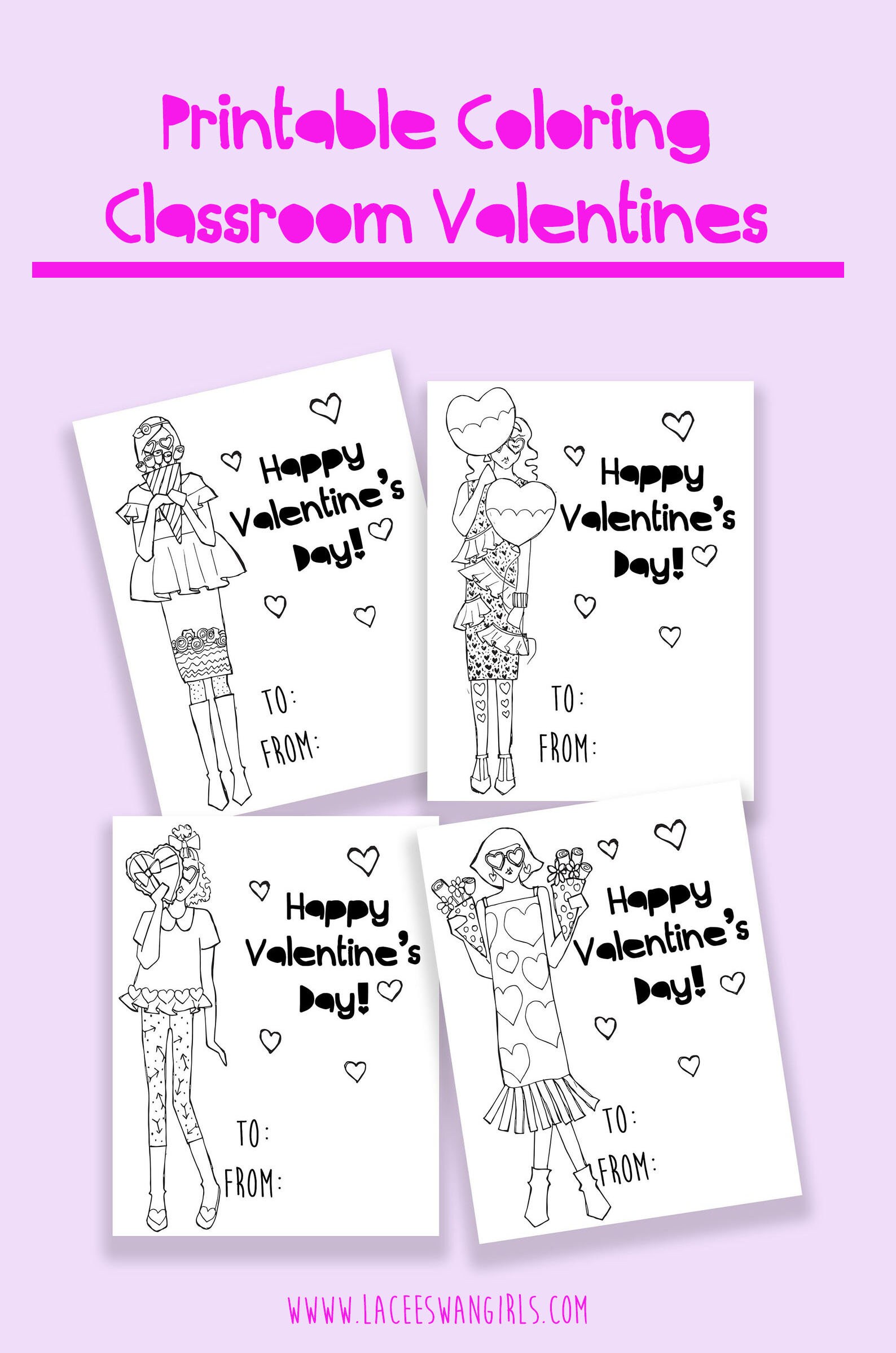 Valentine's Day Cards | Coloring Printables | Kids Coloring Card ...