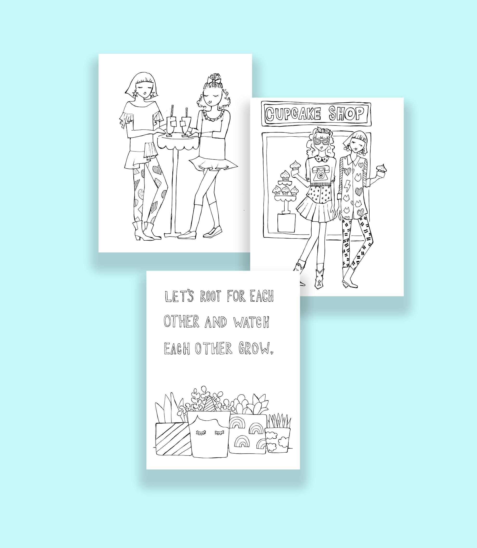 Friendship Bundle | Friendship, Kindness | Coloring Pages, Fashion ...
