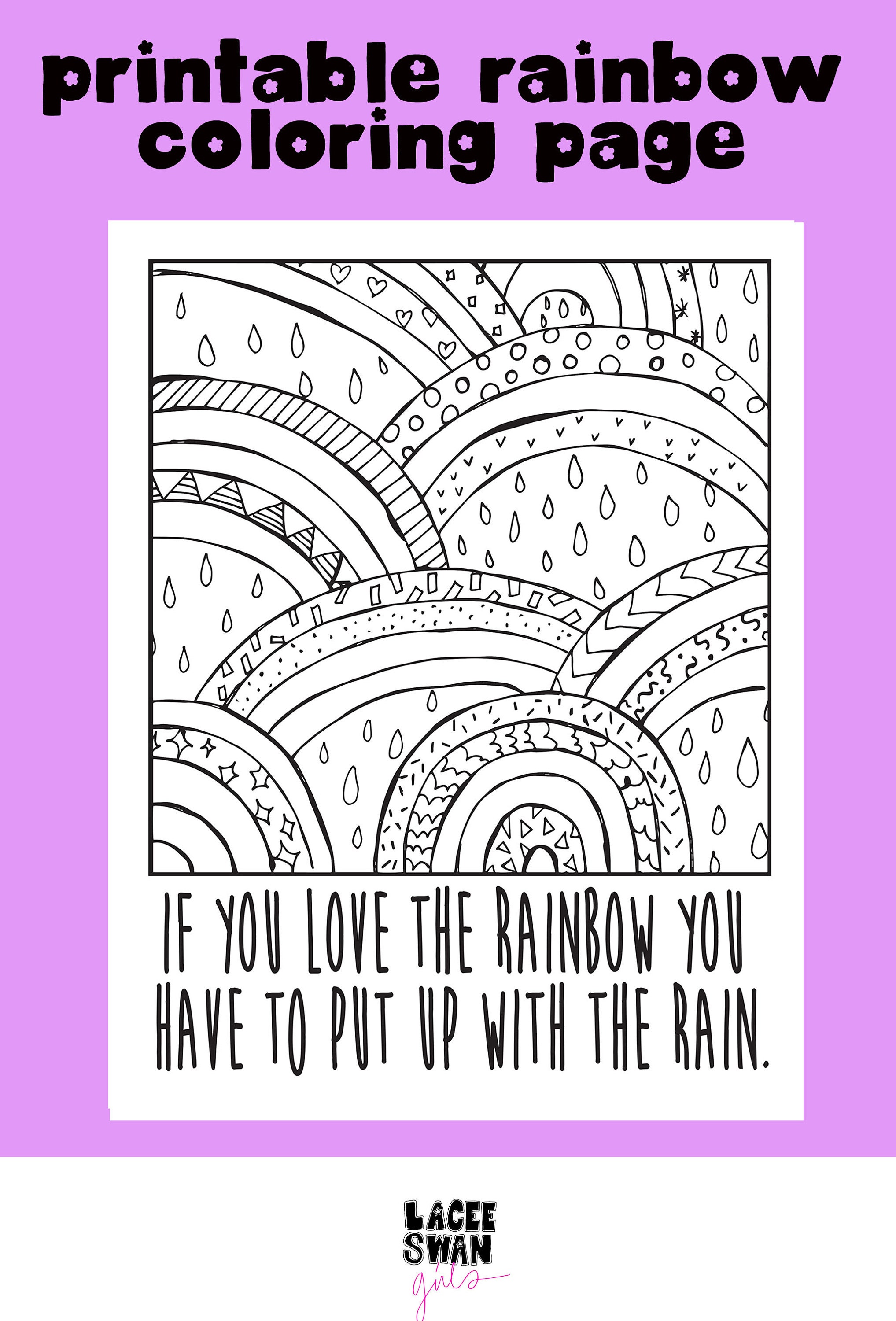 Kids Printable Coloring Page "if You Love the Rainbow", Kids Coloring ...