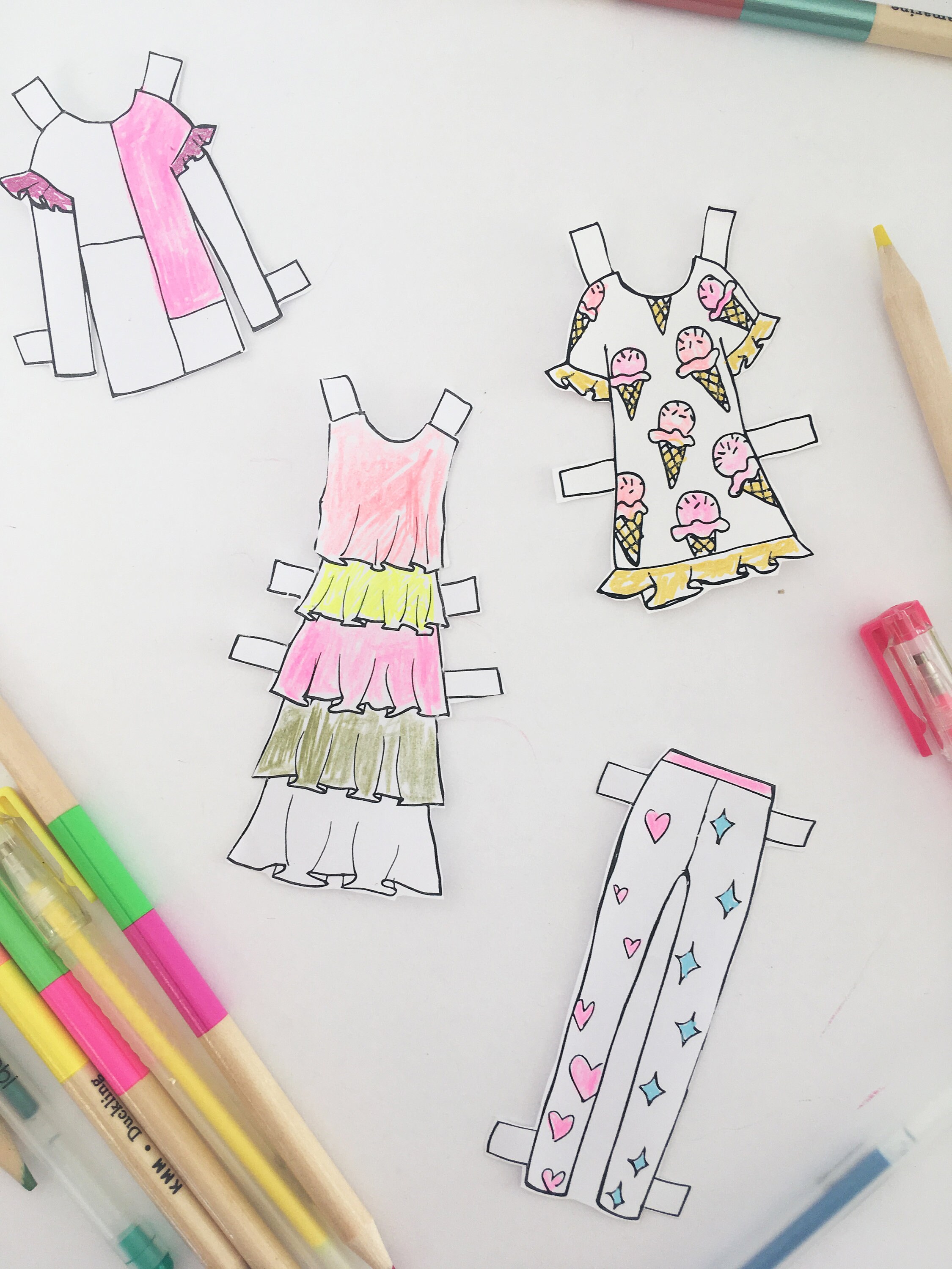 Paper Doll Coloring Pages PDF | Printable Paper Paper Dolls | Paper ...