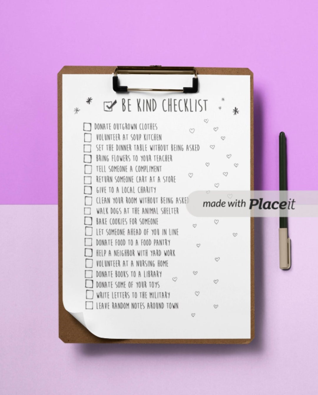 Be Kind Checklist | Kindness Challenge | Kindness Checklist for Kids ...