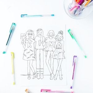 Be Kind Coloring Page, Coloring Printable, Kindness, Be Kind, Random ...