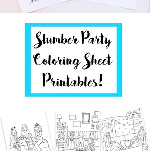 Printable Coloring Slumber Party Pages,tween Slumber Party, Girls ...