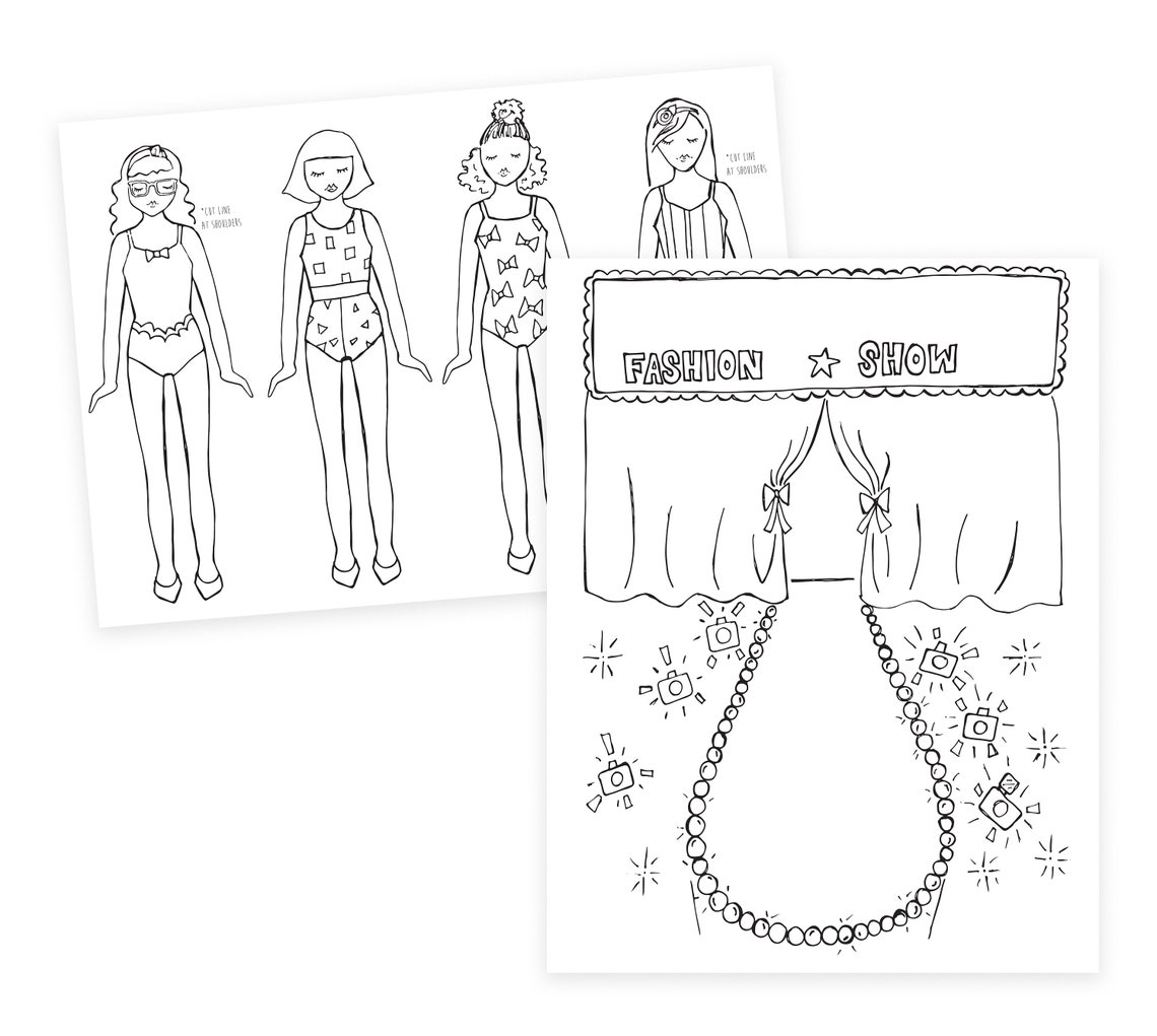 Printable Coloring Paper Dolls, Printable Paper Doll, Paper Crafts ...