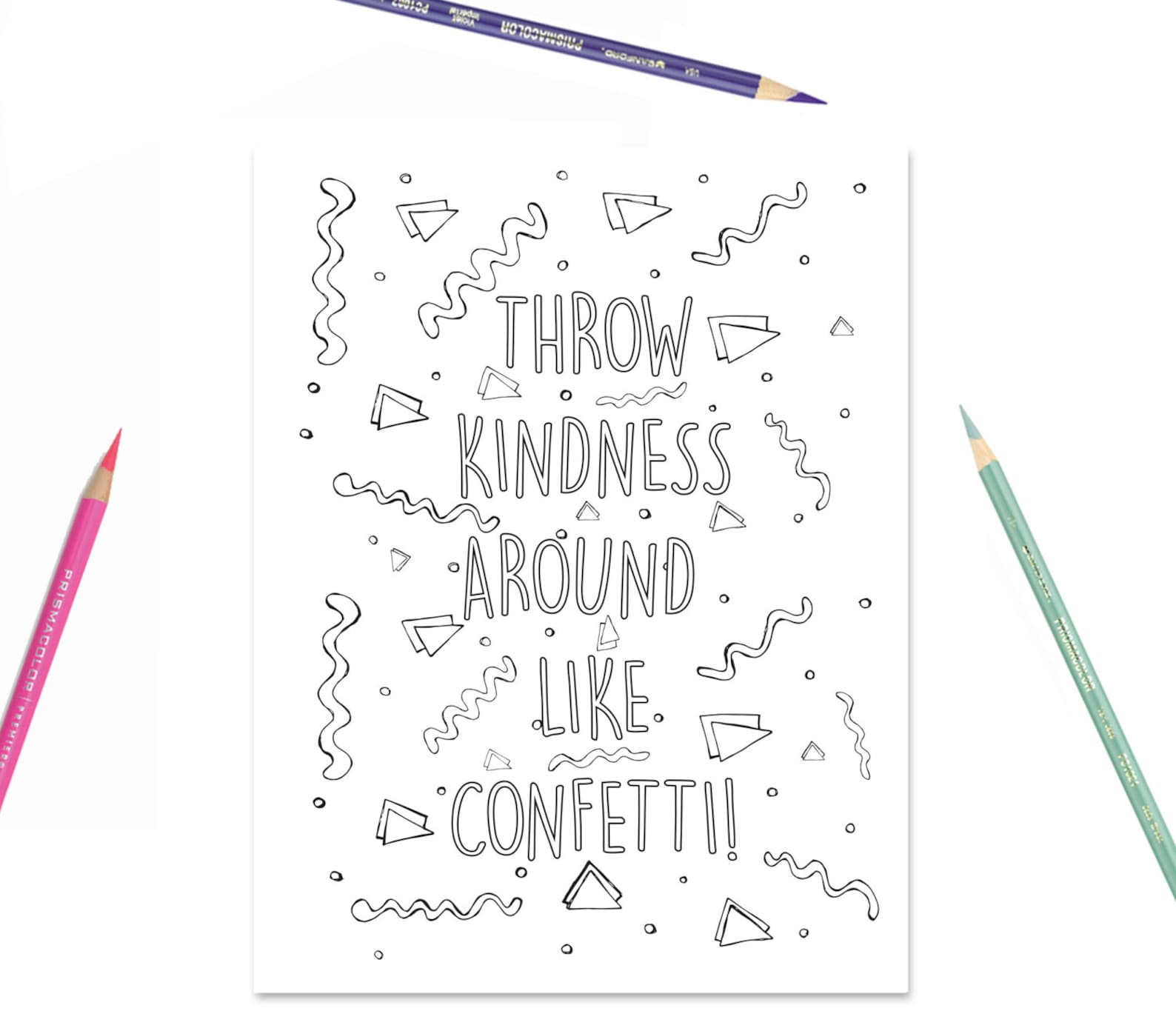 Kindness Coloring Page Bundle, Being Kind, Girls Activity, Kindness ...