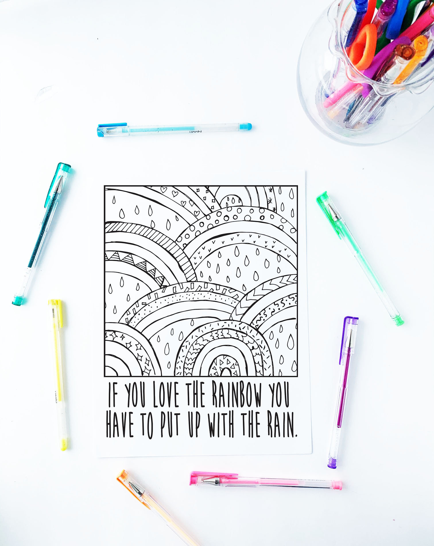 Kids Printable Coloring Page "if You Love the Rainbow", Kids Coloring ...
