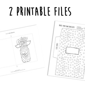 Mother's Day Coloring Card "mason Jar Flowers", Kids Coloring Card ...