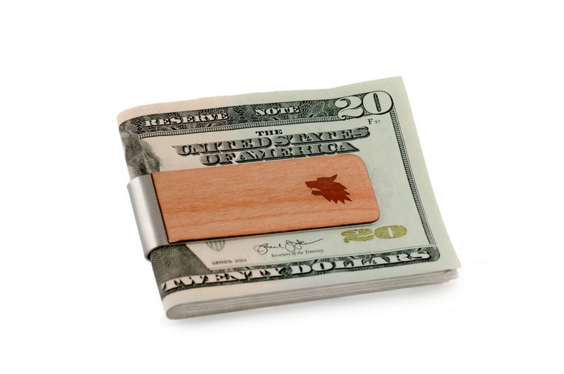 Wolf Money Clip, Personalized Money Clip, Custom Money Clip, Gift for ...
