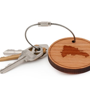 Dominican Republic Keychain, Wood Keychain, Custom Keychain, Gift for ...