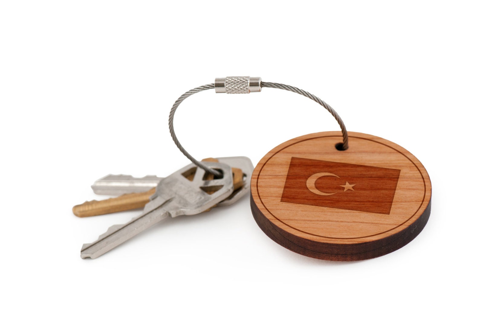 Turkish Flag Keychain Wood Keychain Custom Keychain Gift | Etsy