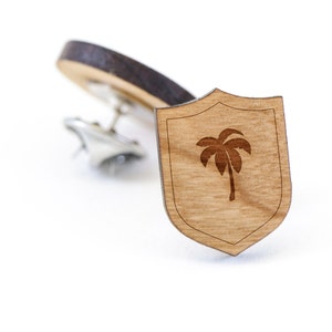 Palm Tree Lapel Pin Wooden Pin Wooden Lapel Gift for Him or - Etsy