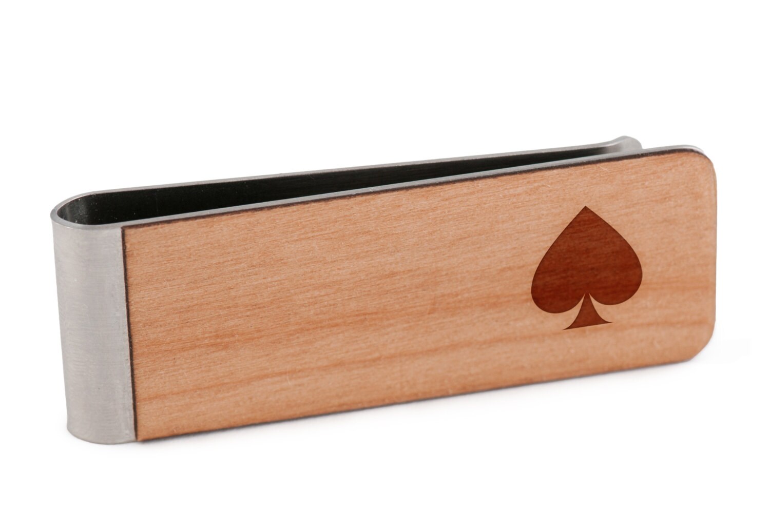 Ace of Spades Money Clip, Wood Money Clip, Custom Money Clip, Gift for ...