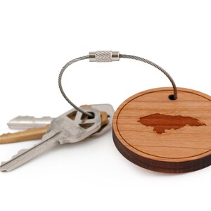 Honduras Keychain Wood Keychain Custom Keychain Gift for - Etsy