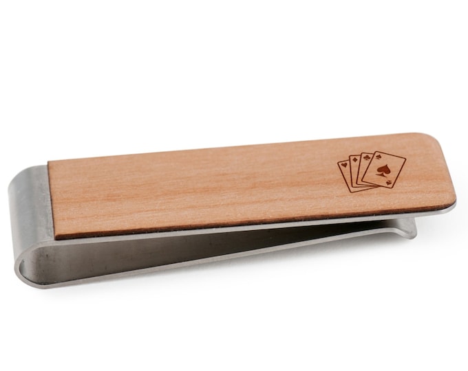 Poker Cards Money Clip, Personalized Money Clip, Custom Money Clip ...