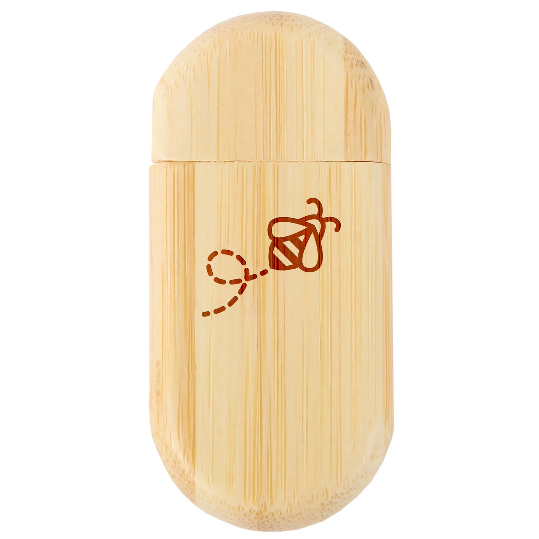 Bee 8gb Bamboo Usb Flash Drive With Rounded Corners Wood - Etsy