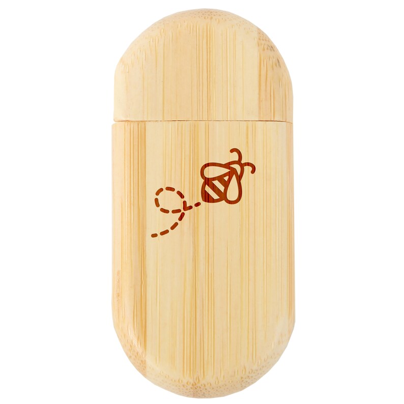 Bee 8gb Bamboo Usb Flash Drive With Rounded Corners Wood - Etsy