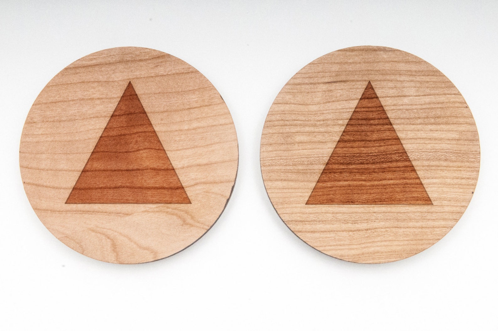 Isosceles Triangle Wooden Coasters Set of 4 Gifts for Him | Etsy