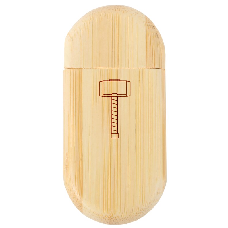 Thors Hammer 8gb Bamboo Usb Flash Drive With Rounded Corners - Etsy