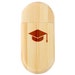 Graduation Cap 8gb Bamboo Usb Flash Drive With Rounded Corners Wood ...