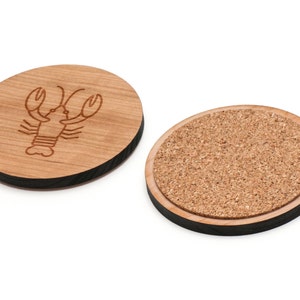 Lobster Wooden Coasters Set of 4 Gifts for Him Wedding - Etsy
