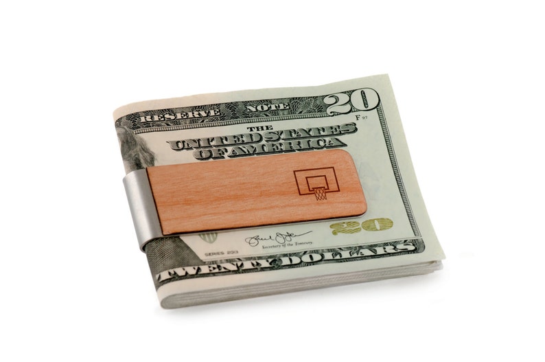 Basketball Hoop Money Clip, Personalized Money Clip, Custom Money Clip ...
