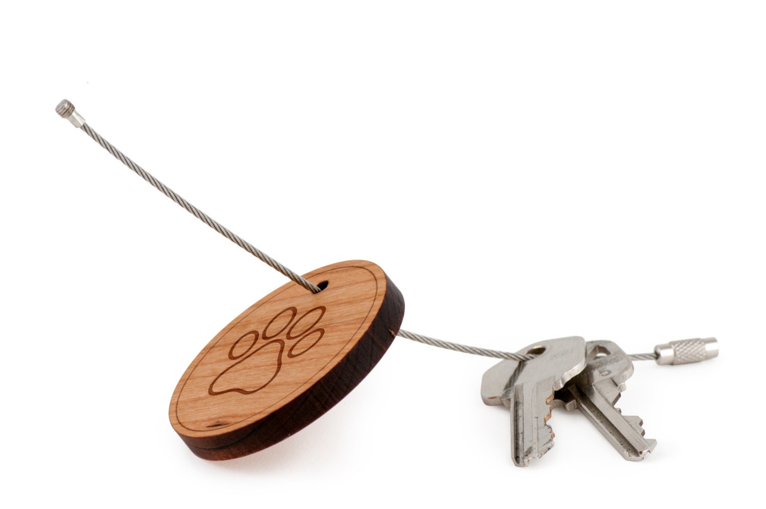 Dog Paw Keychain, Wood Keychain, Custom Keychain, Gift for Him or Her ...