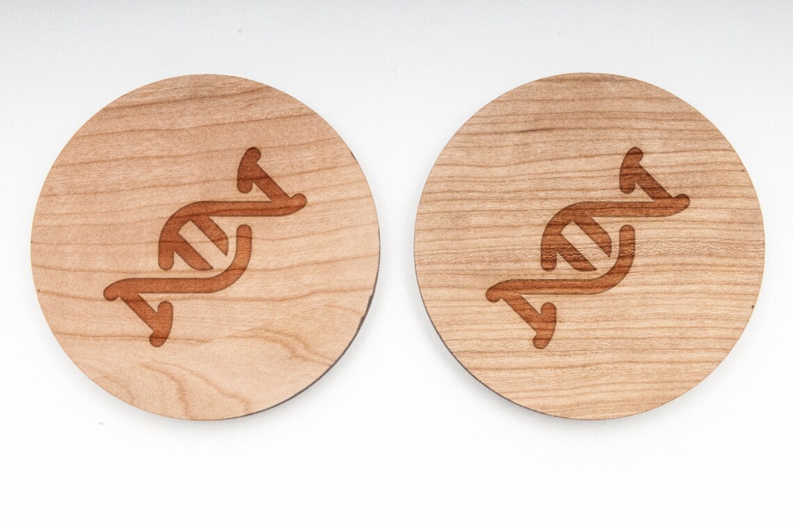 Chromosome Wooden Coasters Set of 4 Gifts for Him Wedding - Etsy