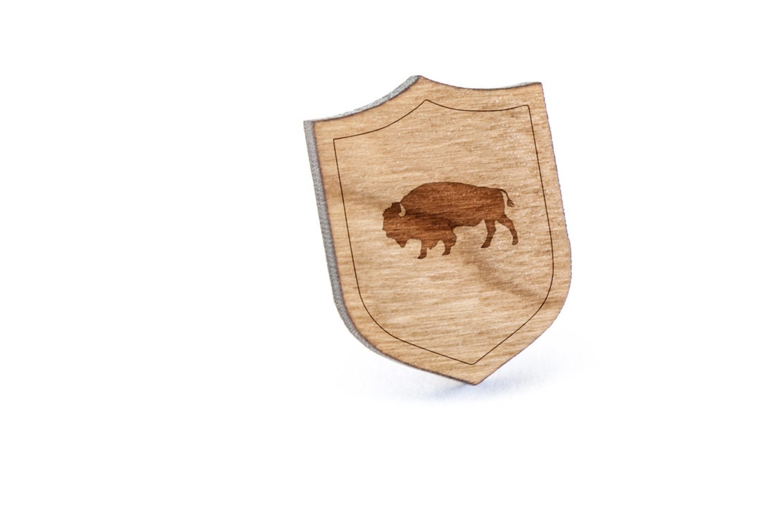 Buffalo Lapel Pin, Wooden Pin, Wooden Lapel, Gift for Him or Her ...