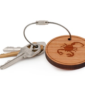 Scorpion Keychain, Wood Keychain, Custom Keychain, Gift for Him or Her ...