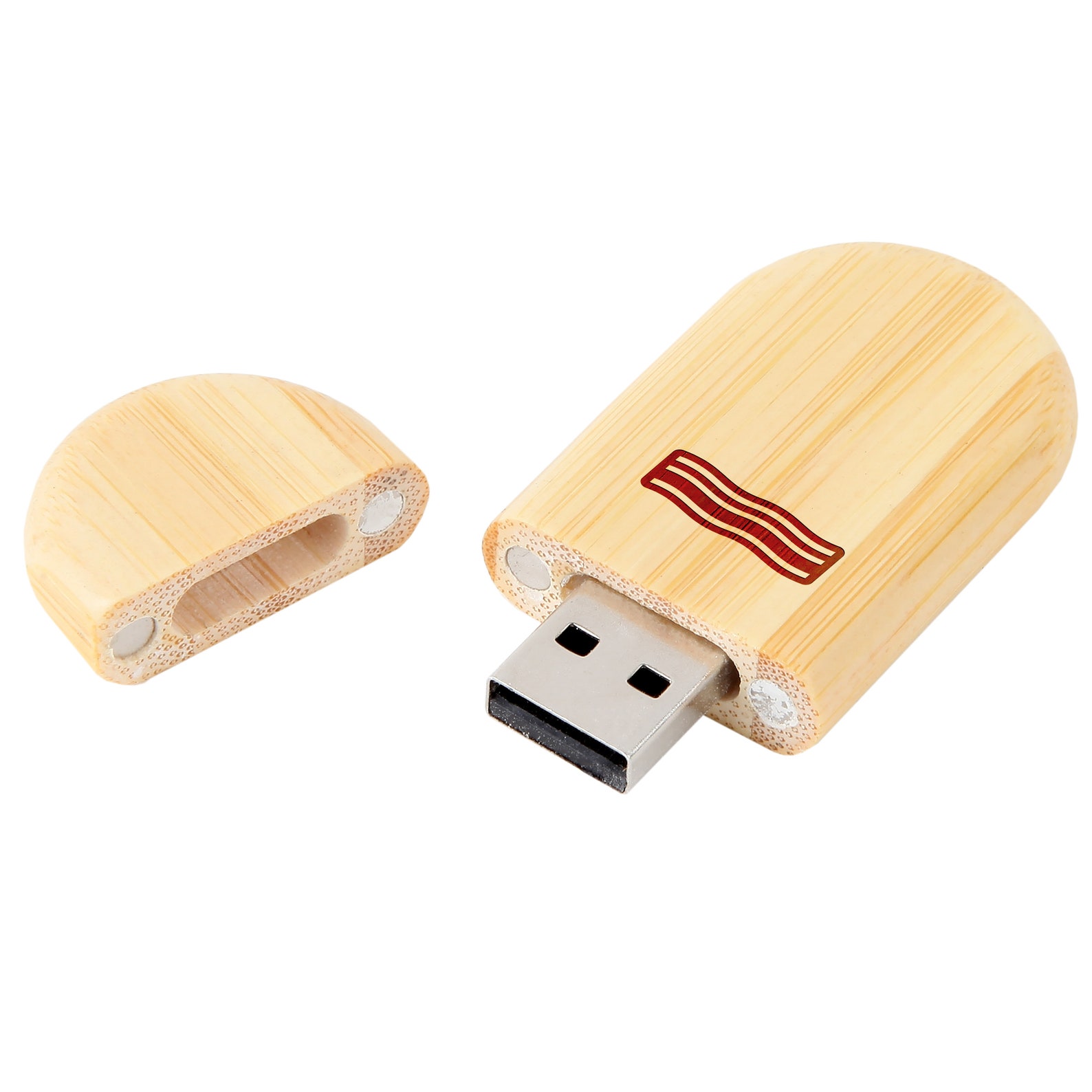 Bacon 8gb Bamboo Usb Flash Drive With Rounded Corners Wood - Etsy