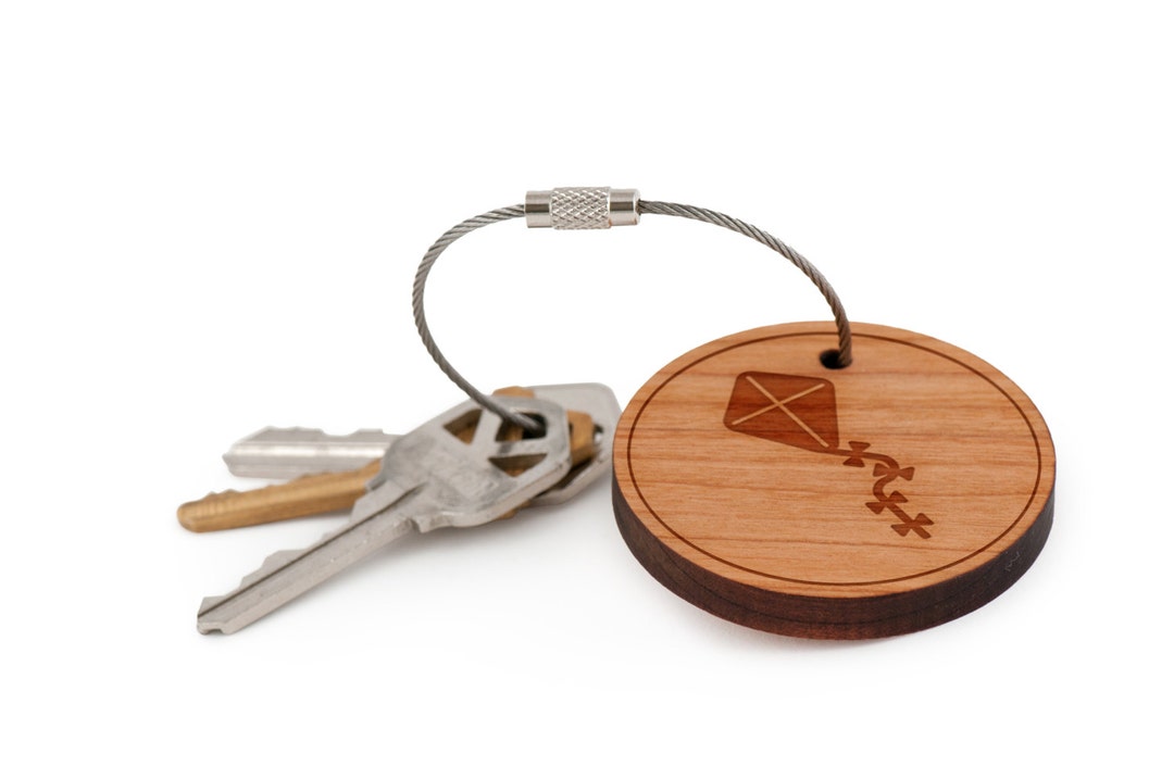 Kite Tail Keychain Wood Keychain Custom Keychain Gift for - Etsy