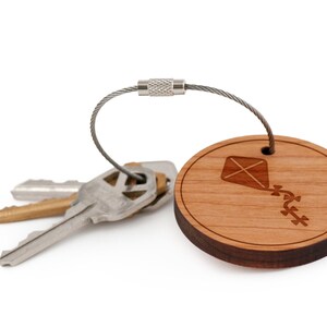 Kite Tail Keychain Wood Keychain Custom Keychain Gift for - Etsy