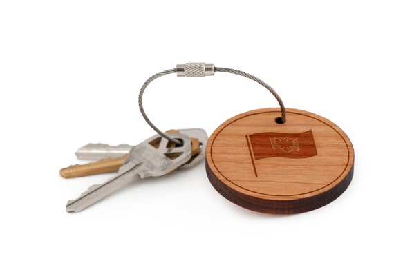 Albanian Flag Keychain Wood Keychain Custom Keychain Gift | Etsy