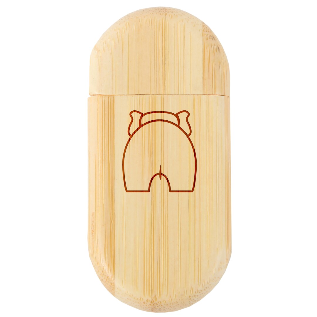 Elephant Butt 8gb Bamboo Usb Flash Drive With Rounded Corners - Etsy