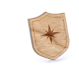North Star Lapel Pin, Wooden Pin, Wooden Lapel, Gift for Him or Her ...