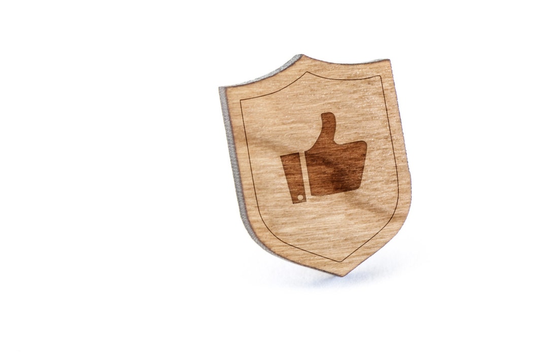 Thumbs up Lapel Pin Wooden Pin Wooden Lapel Gift for Him or - Etsy