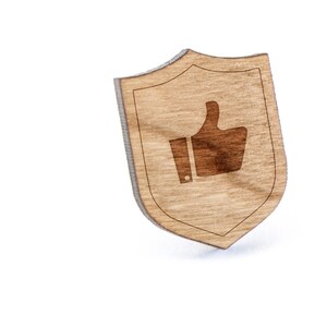 Thumbs up Lapel Pin Wooden Pin Wooden Lapel Gift for Him or - Etsy