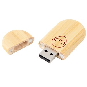 Alien 8gb Bamboo Usb Flash Drive With Rounded Corners - Wood Flash ...