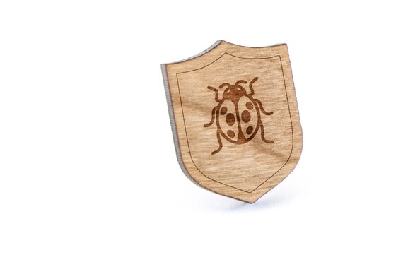 Ladybug Lapel Pin Wooden Pin Wooden Lapel Gift for Him or - Etsy
