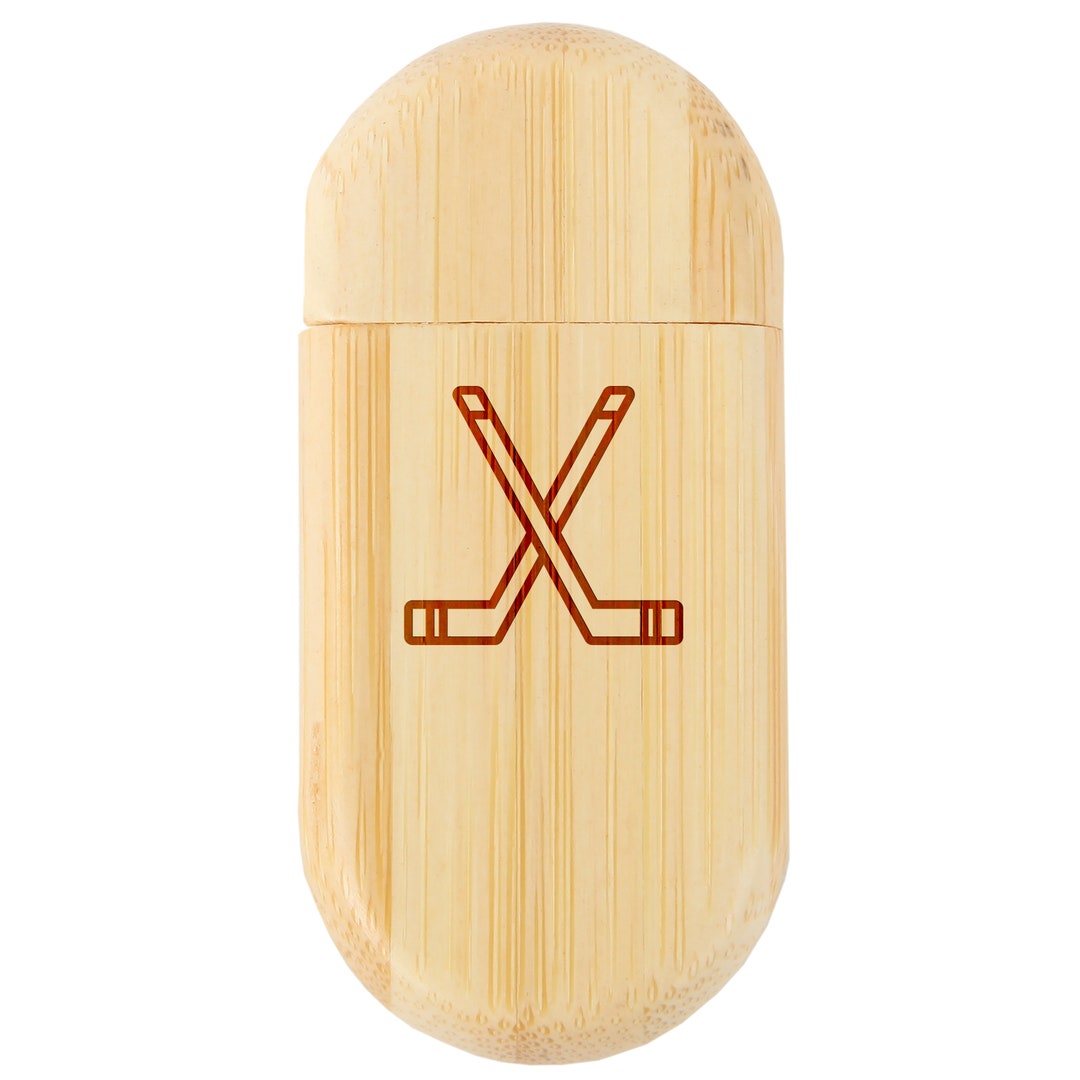 Hockey Sticks 8gb Bamboo Usb Flash Drive With Rounded Corners - Wood ...