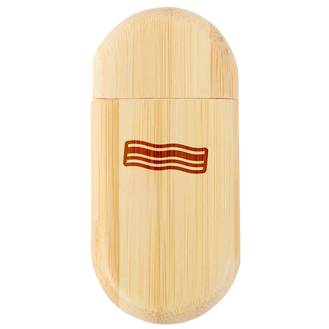 Bacon 8gb Bamboo Usb Flash Drive With Rounded Corners Wood - Etsy