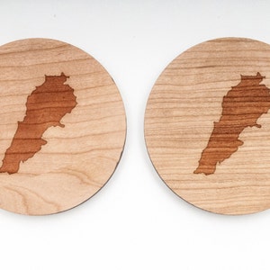 Lebanon Wooden Coasters Set of 4 Gifts for Him Wedding - Etsy