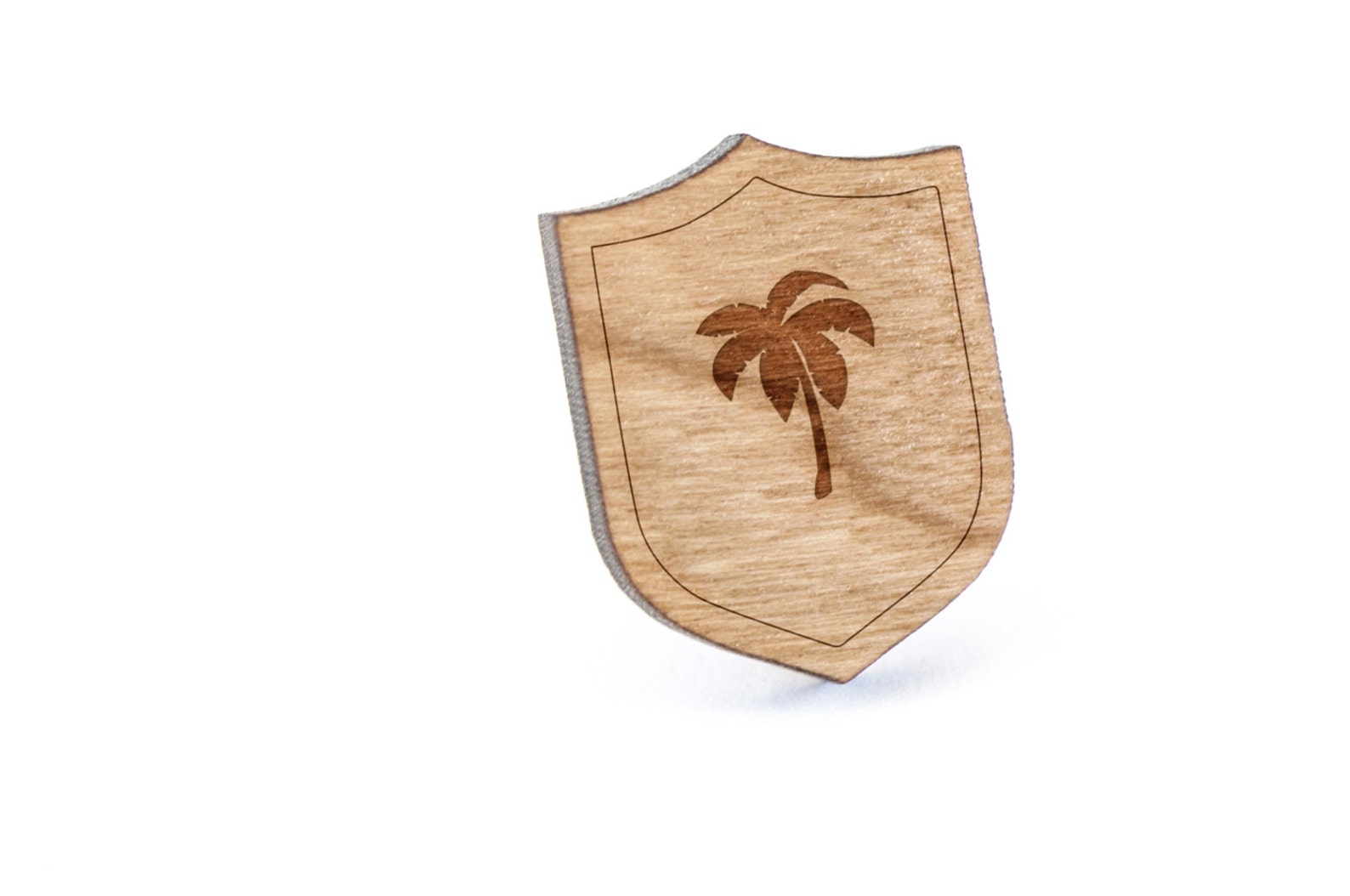 Palm Tree Lapel Pin Wooden Pin Wooden Lapel Gift for Him or - Etsy