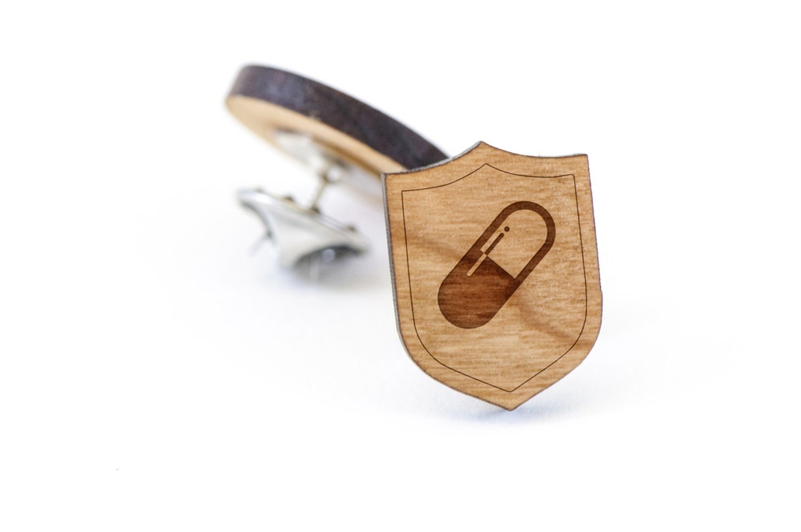 Pill Capsule Lapel Pin Wooden Pin Wooden Lapel Gift for Him - Etsy