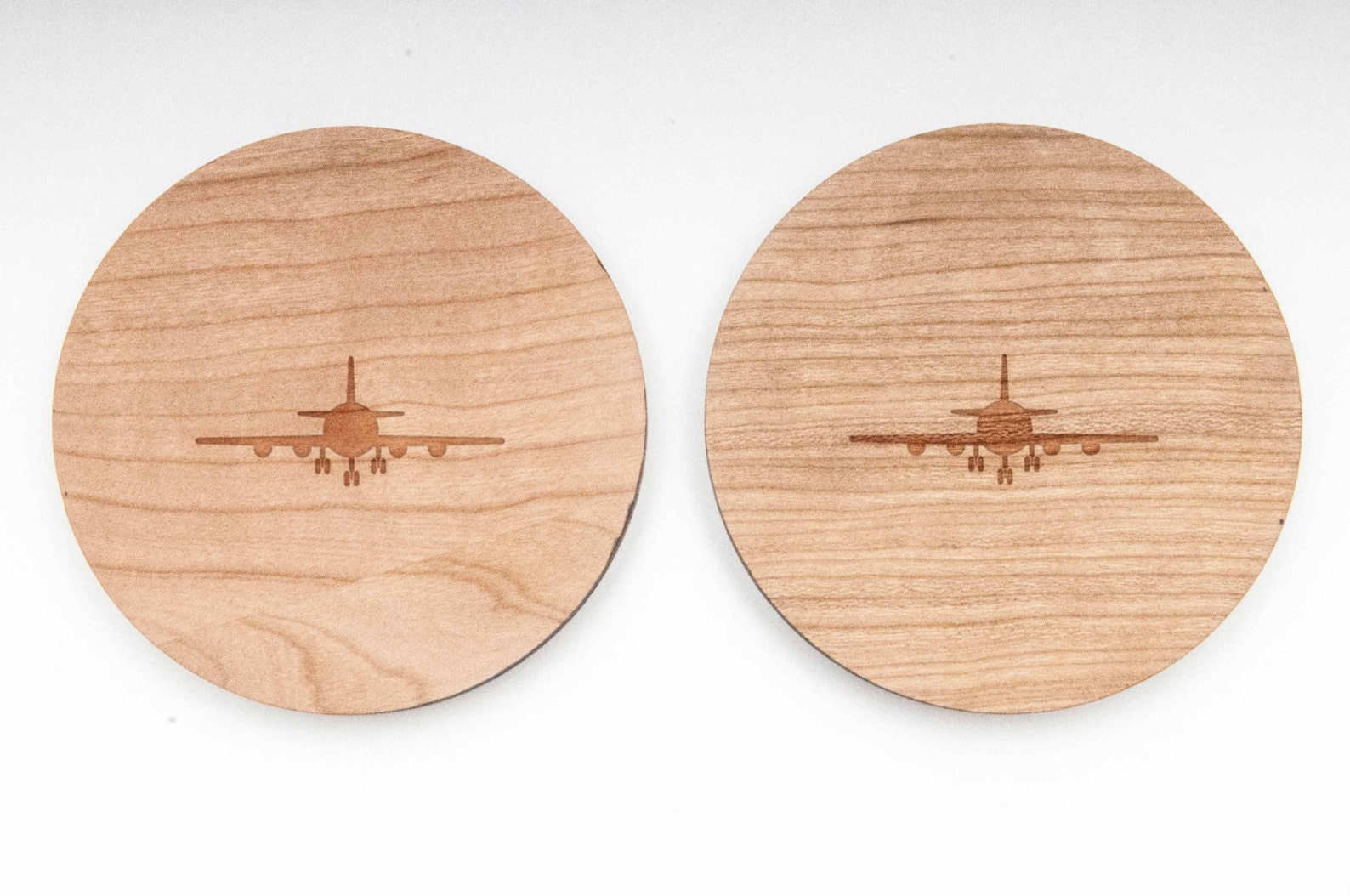 Front Airplane Wooden Coasters Set of 4 Gifts for Him | Etsy
