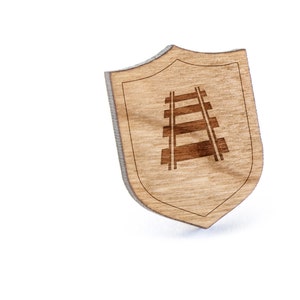 Railroad Lapel Pin Wooden Pin Wooden Lapel Gift for Him or - Etsy