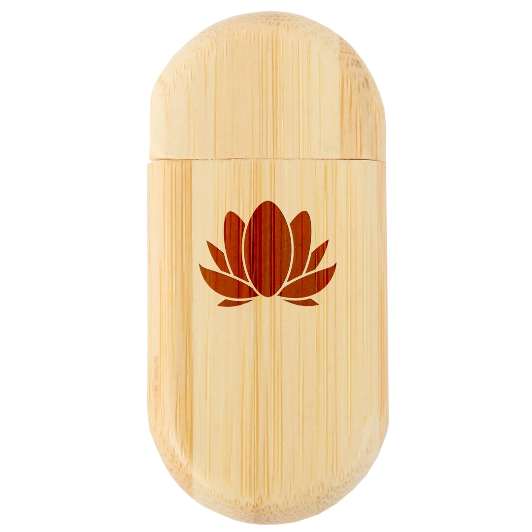 Lotus 8gb Bamboo Usb Flash Drive With Rounded Corners Wood Flash Drive ...
