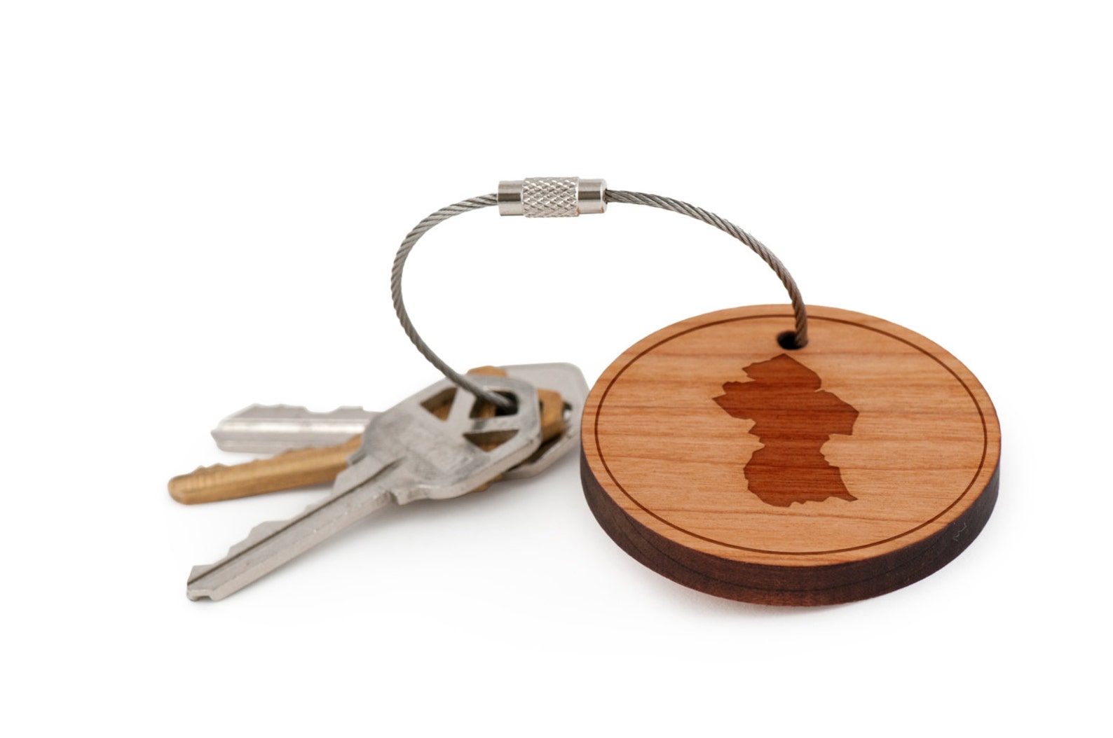 Guyana Keychain, Wood Keychain, Custom Keychain, Gift for Him or Her ...