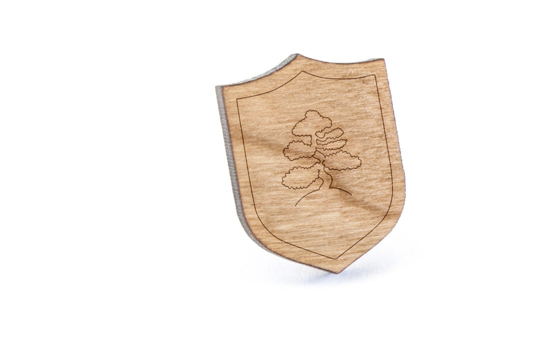 Bonsai Tree Lapel Pin, Wooden Pin, Wooden Lapel, Gift for Him or Her ...